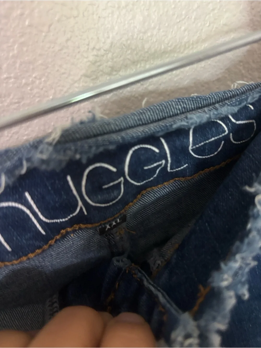 Nuggles | Skirts | Nuggles Frayed Hem Dark Blue Denim Midi Skirt | Poshmark